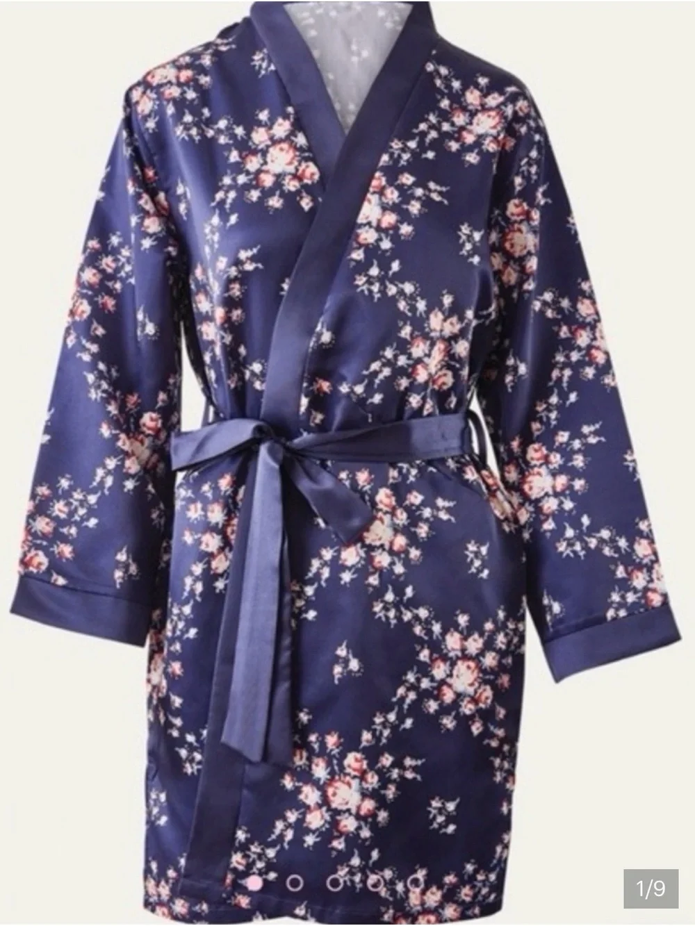 Morgan Lane | Intimates & Sleepwear | Morgan Lane Navy Floral Satin ...